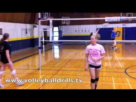 Volleyball Outside Hitter Drill: Transition to approach - YouTube
