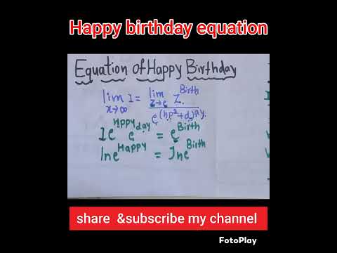 #happy birthday equation in maths equation #maths #shorts #shortsvedios ...