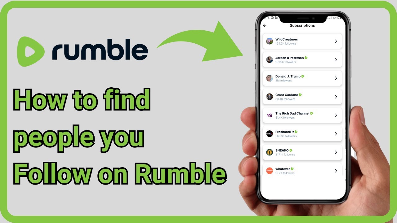 How to find people you follow on Rumble? - YouTube