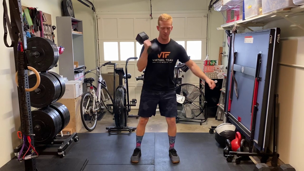 The Single Arm Dumbbell Clean to Reverse Lunge - Exercise Technique ...