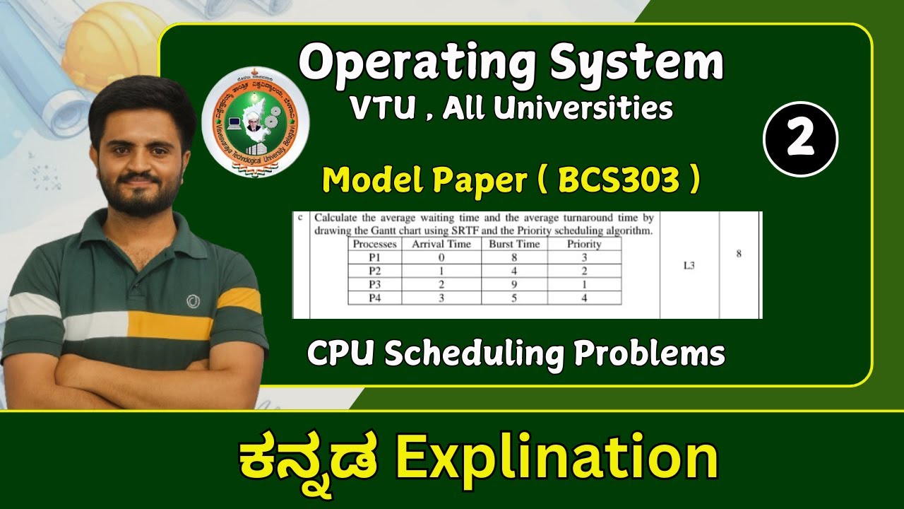 BCS303 - Model paper questions , part 2 |CPU Scheduling Technique in OS ...