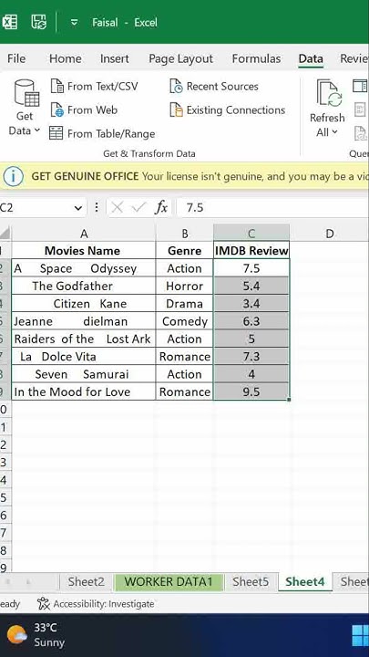 How can I show a message in Excel when I click on a particular cell? #shorts - YouTube