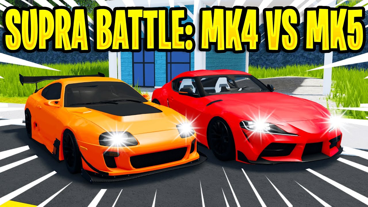TOYOTA MK4 SUPRA VS MK5 SUPRA IN VEHICLE LEGENDS ROBLOX! - YouTube