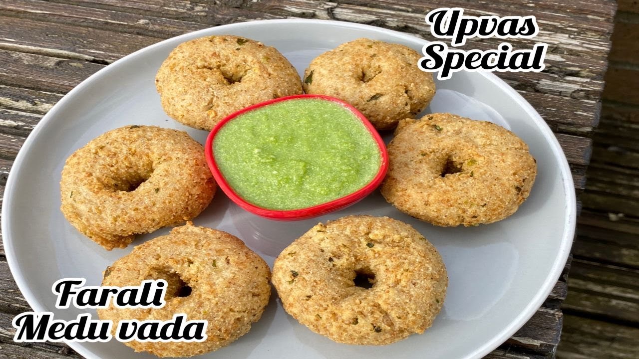 Upvas medu vada|Farali medu vada|No deep fry |Healtholic - YouTube