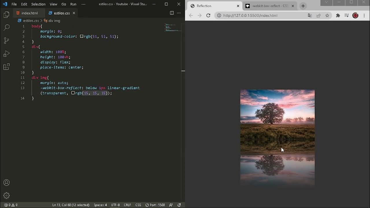 Como Usar Webkit Box Reflect En Html Y Css Efecto Muy Bonito Youtube