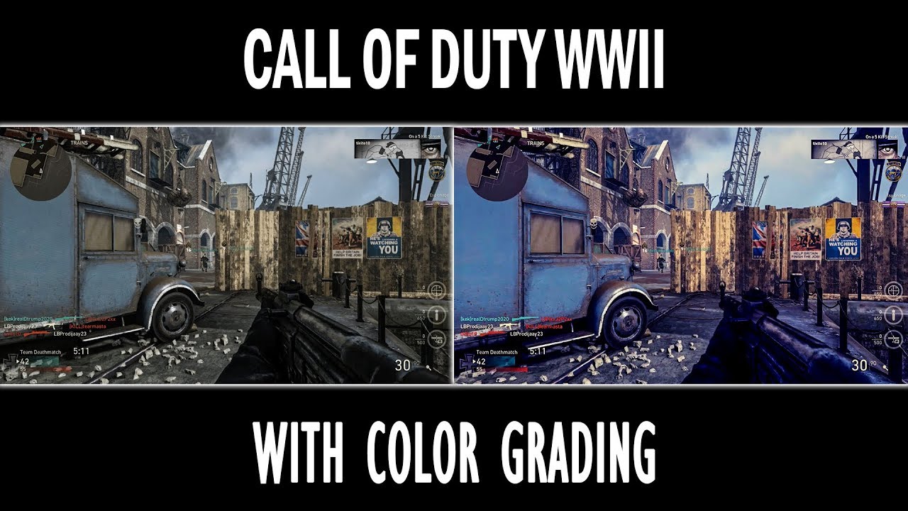 Call Of Duty WWII with Color Grading - YouTube