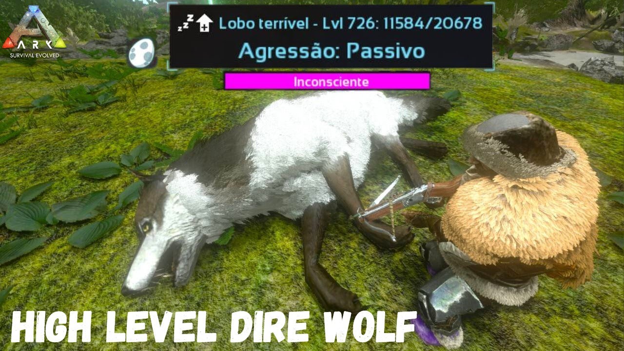 MAX LEVEL DIRE WOLF TAMING! |ARK SURVIVAL EVOLVED MOBILE (domando Lobo ...