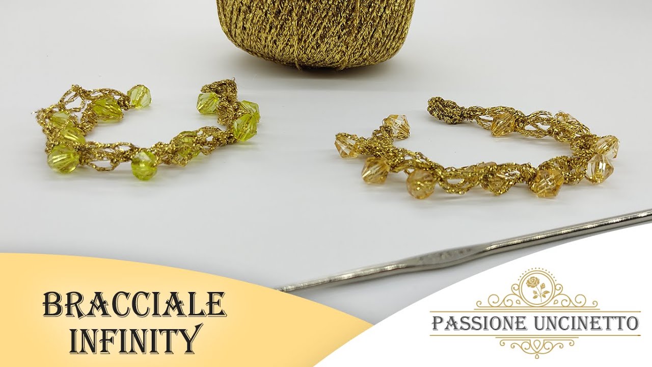TUTORIAL: Bracciale Infinity all'uncinetto - YouTube