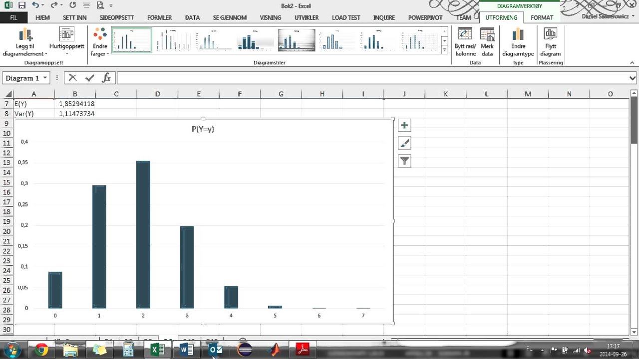 Øving 5 i Excel Statistikk - YouTube