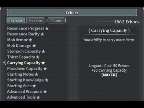 New Echo Upgrade: Carrying Capacity | Deepwoken - YouTube