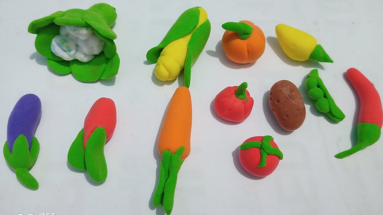 How to make polymer clay Miniature vegetables|DIY Clay mini vegetables|DIY mini vegetables ...