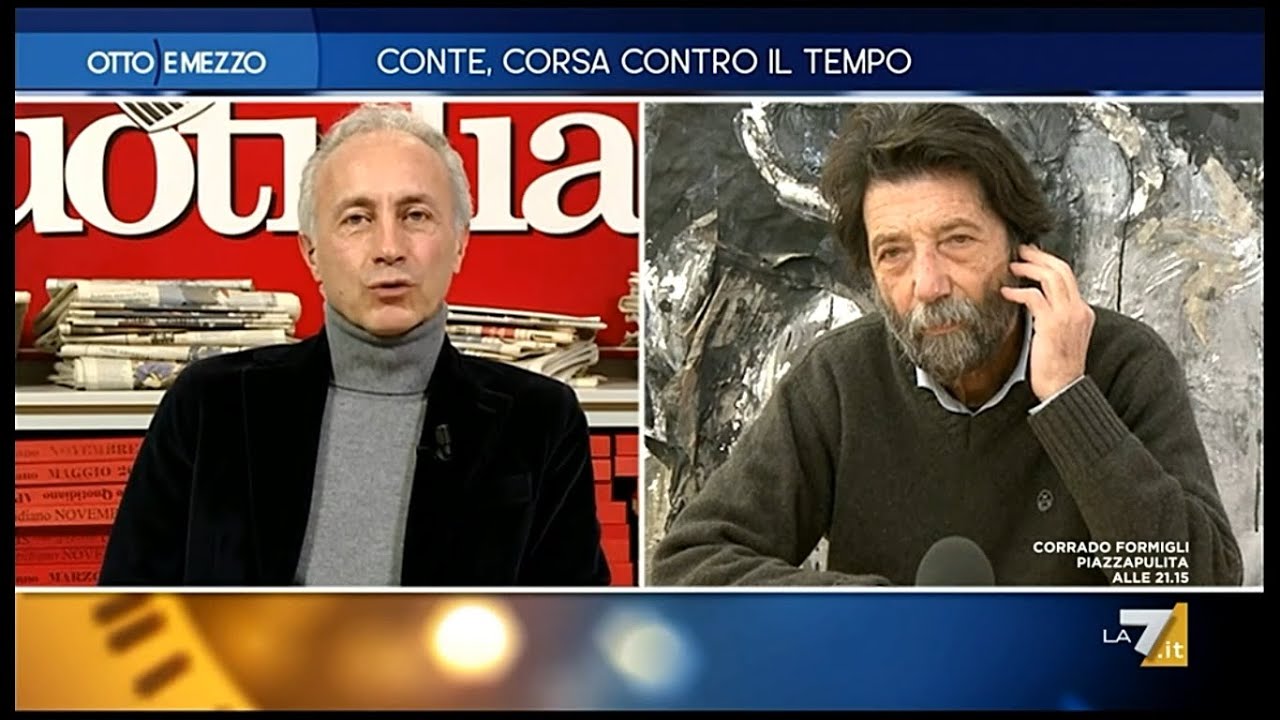 Marco Travaglio, Massimo Cacciari e Lucio Caracciolo a Otto e Mezzo, LA ...