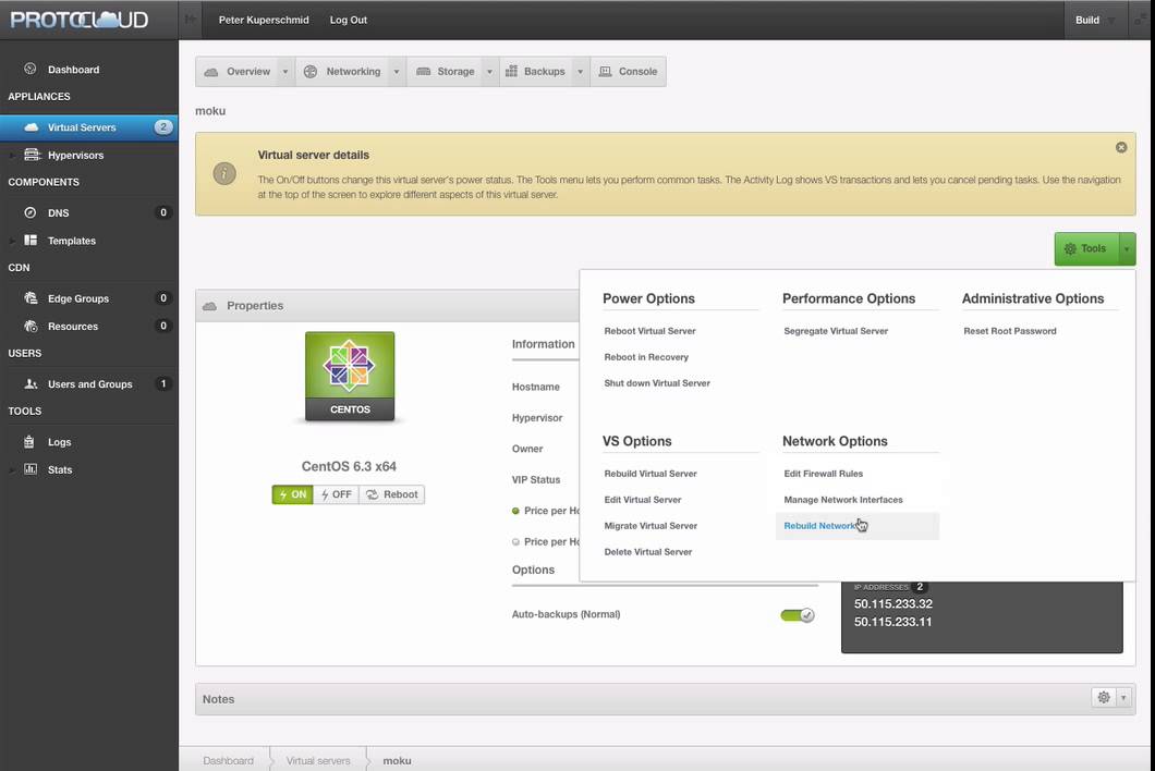 Michael Christopher Orza Webair ProtoCloud Control Panel - YouTube