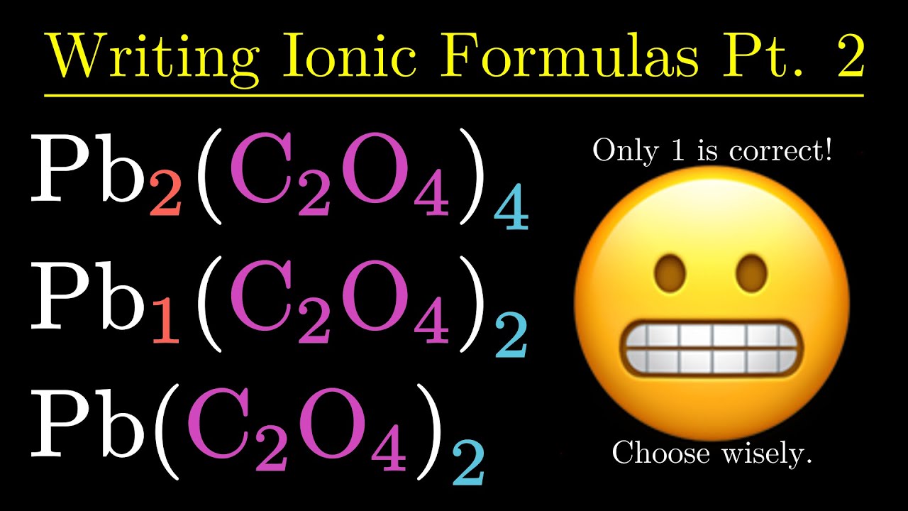 Chemical Formulas for Binary Ionic Compounds with Polyatomic Ions - YouTube