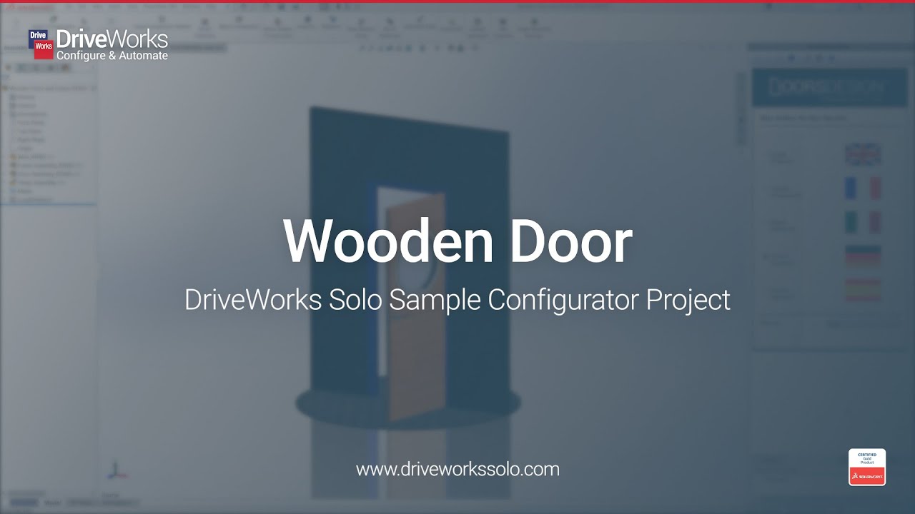 Wooden Door - DriveWorks Solo Sample Configurator Project - YouTube