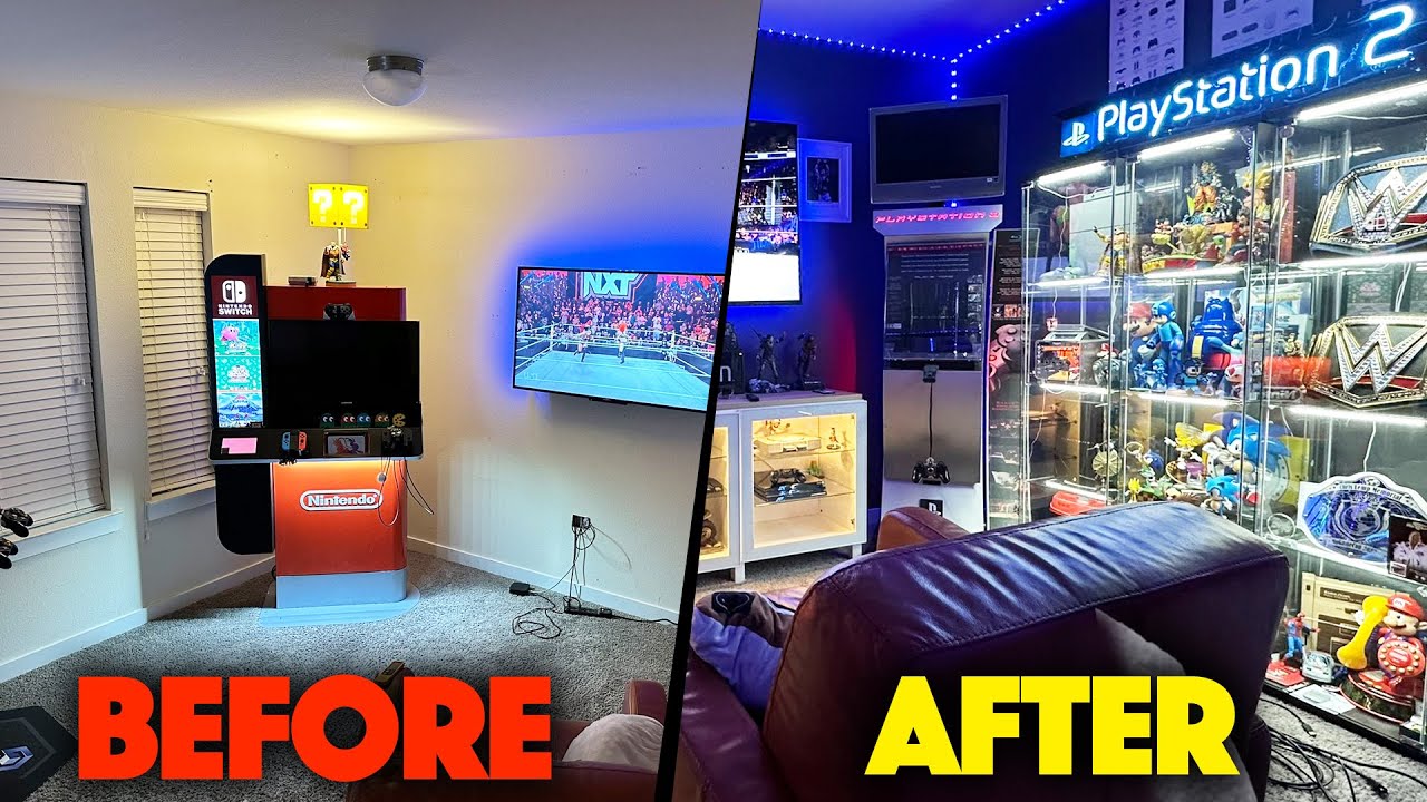 I Trashed and Rebuilt my Video Game Room in 2023 - YouTube