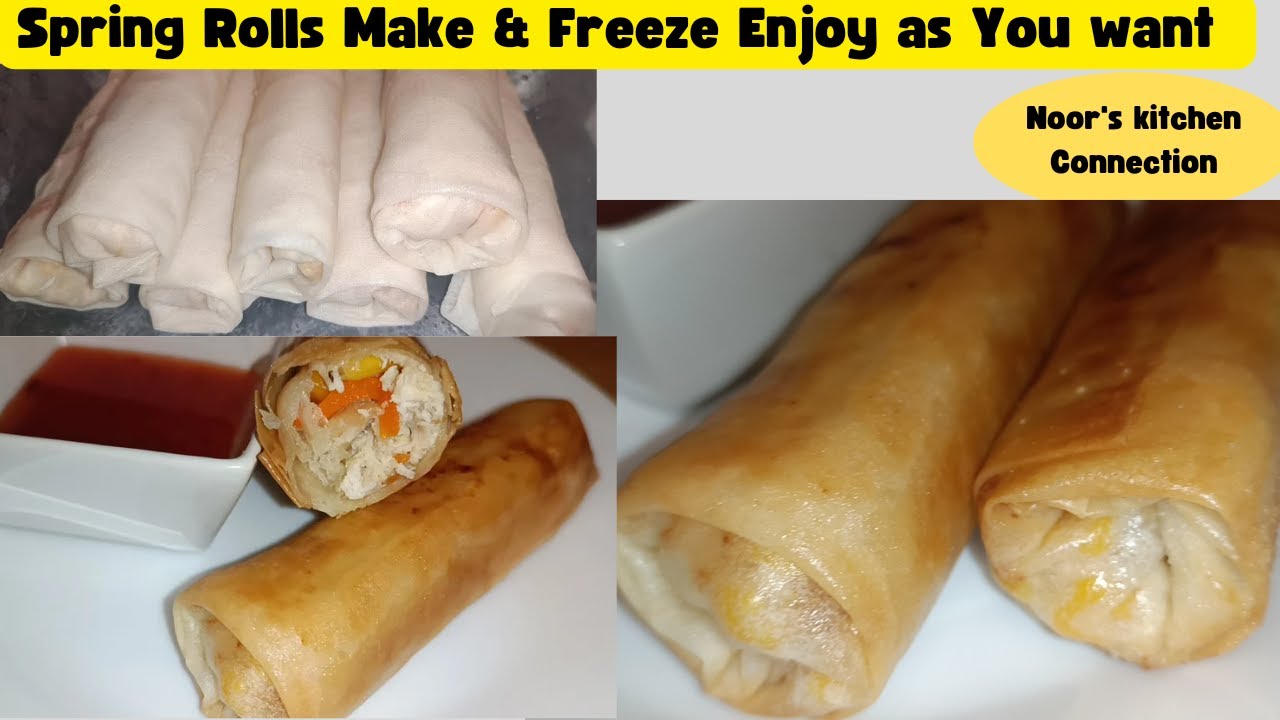 Spring Rolls | Spring Roll Recipe | Noor's kitchen connection | Chicken ...