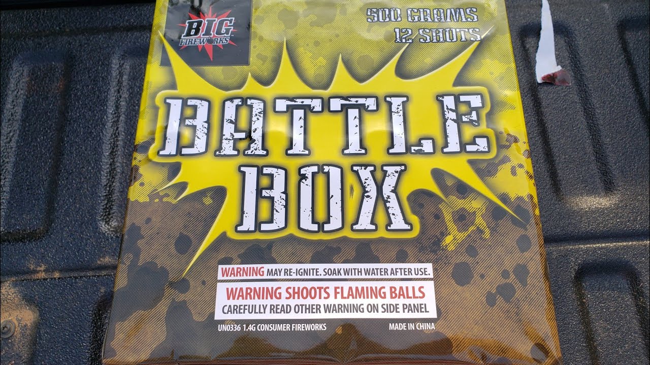 Battle Box (yellow) 500g cake by Big Fireworks - YouTube