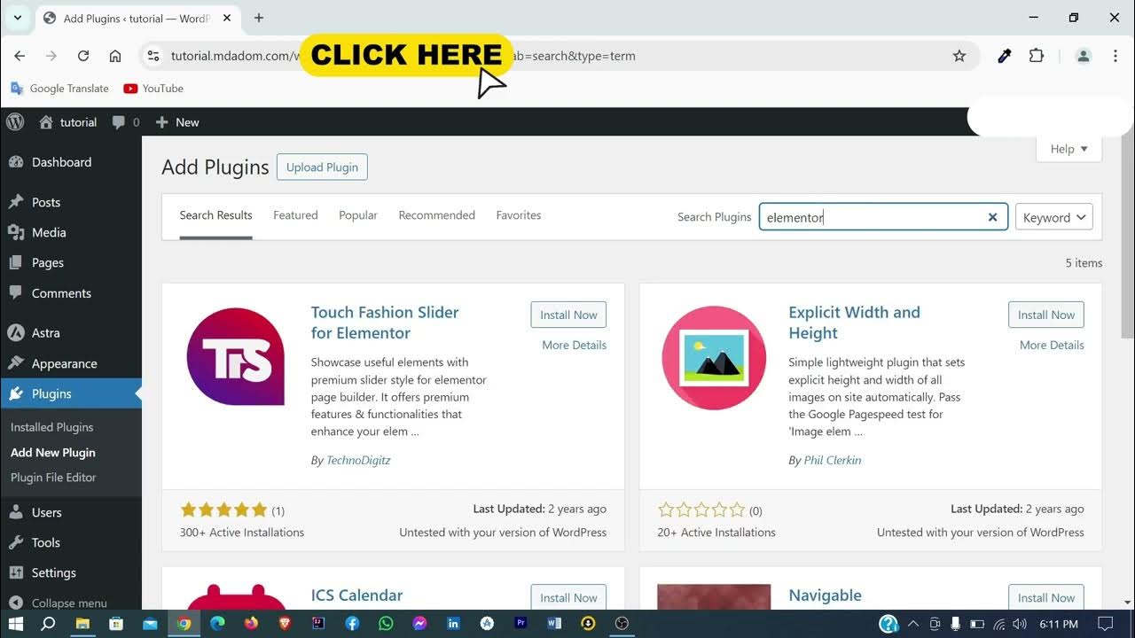 Install Elementor Page Builder Wordpress Website | Real Solution - YouTube