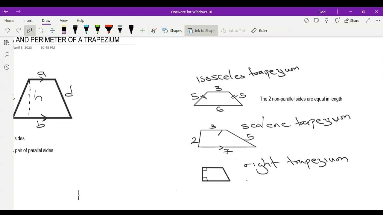 How to find the area and perimeter of a trapezium - YouTube