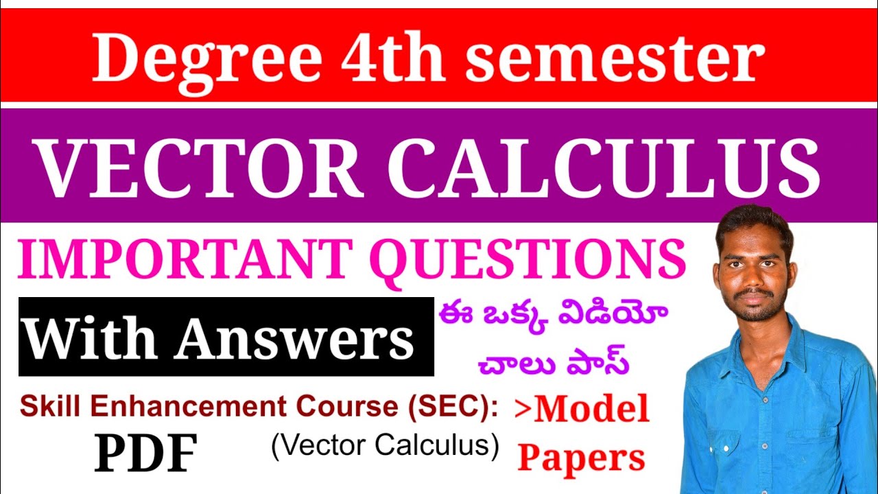 Degree 4th semester vector Calculus Important Questions With Answers ...