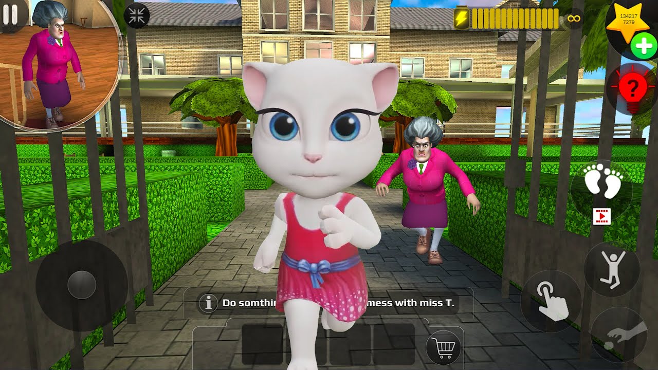 Talking Angela in Scary Teacher 3D Chapter Update Android Game - YouTube