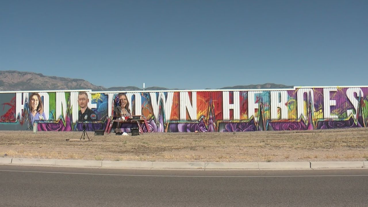 Local artist creating 'Hometown Heroes' mural - YouTube