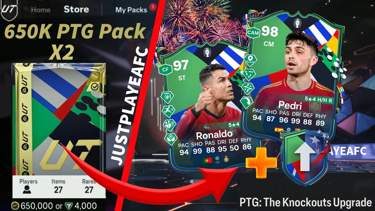650K PACK X2 🤩PATH TO GLORY TEAM 2 UPGRADE ULTIMATE TEAM FC 24 JUSTPLAYEAFC #eafc24 #packopening ...