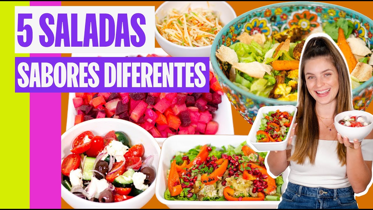 5 RECEITAS DE SALADA MUITO DIFERENTES E GOSTOSAS! SALADAS DA COPA ...