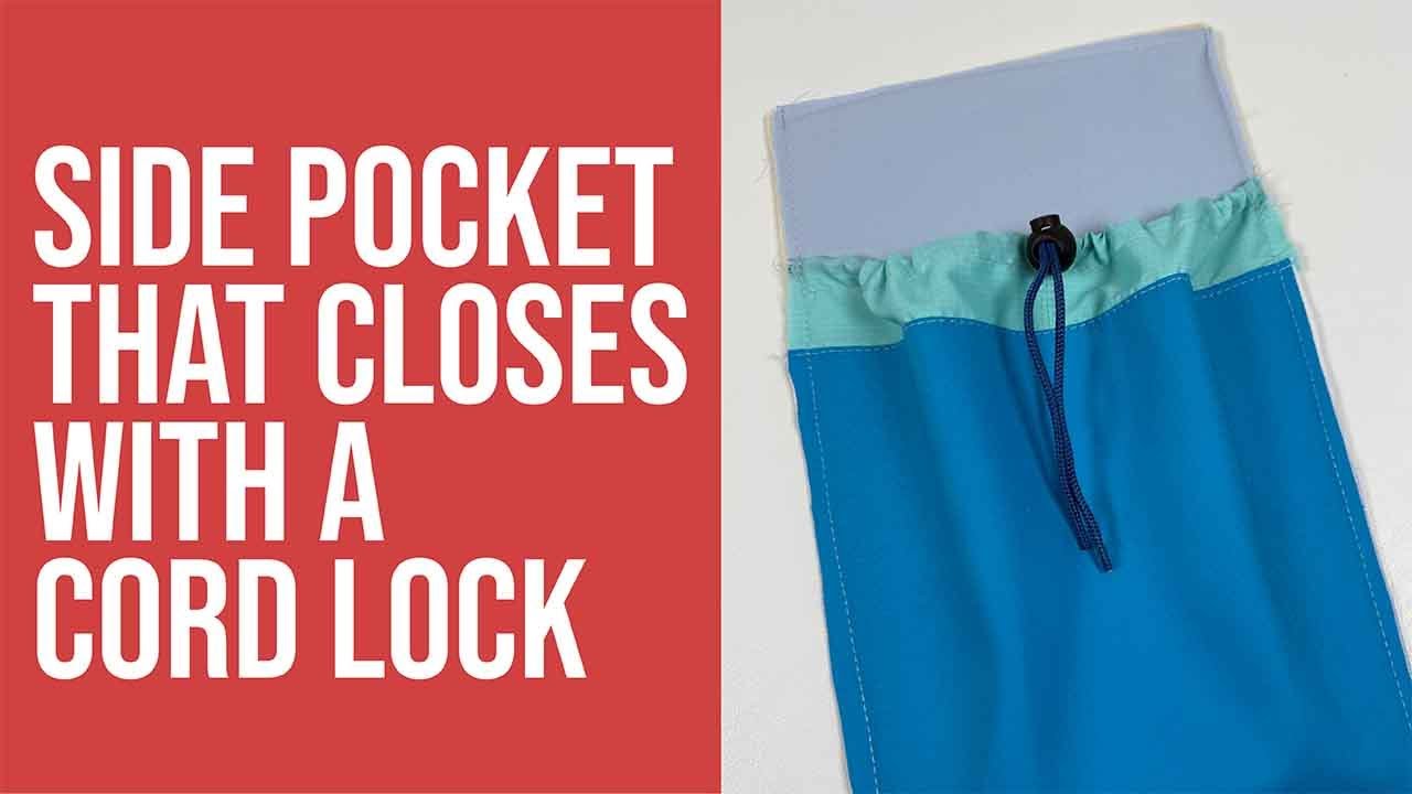 Bag Lab: Make a Side Pocket that Closes with a Cord Lock - YouTube