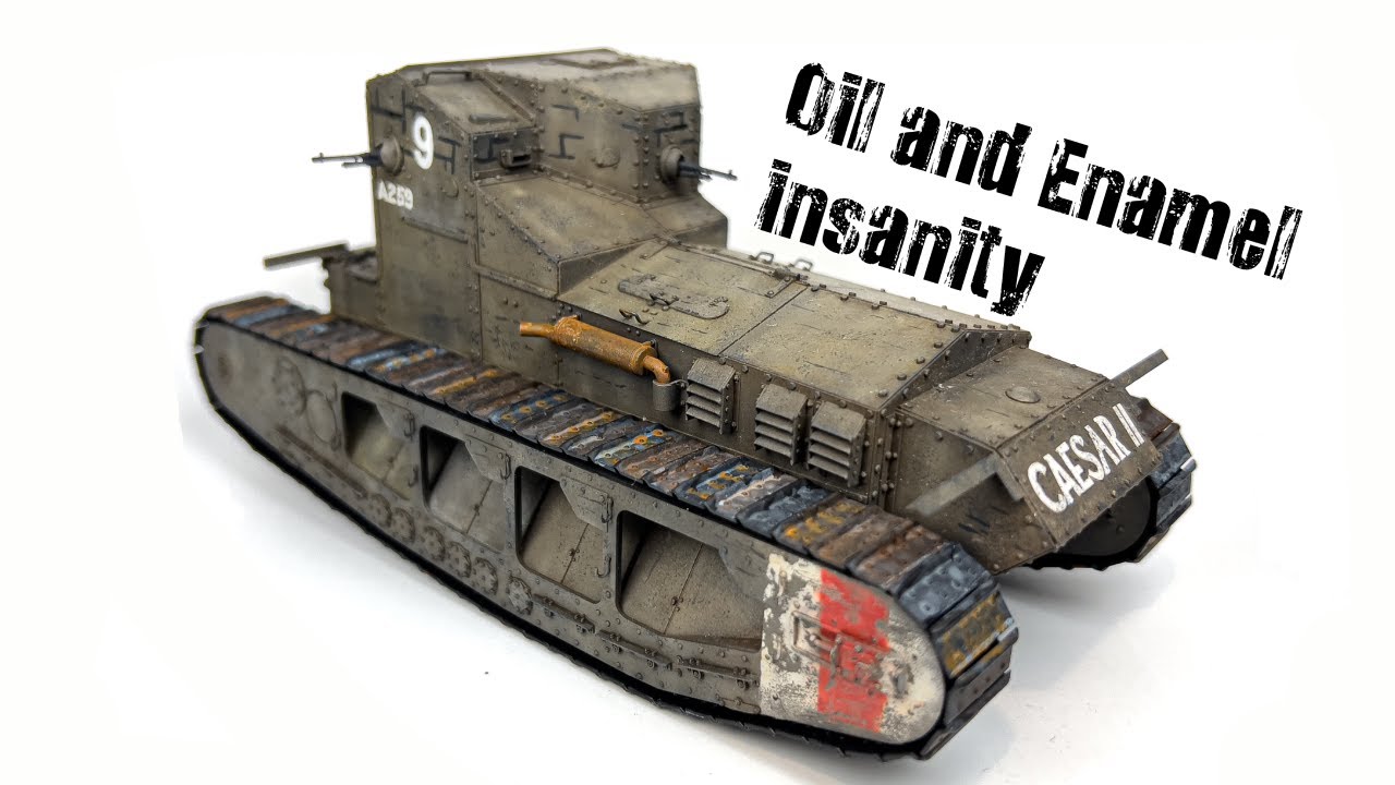 Weathering A WW1 Whippet Tank With Enamels (MENG 1/35) - YouTube