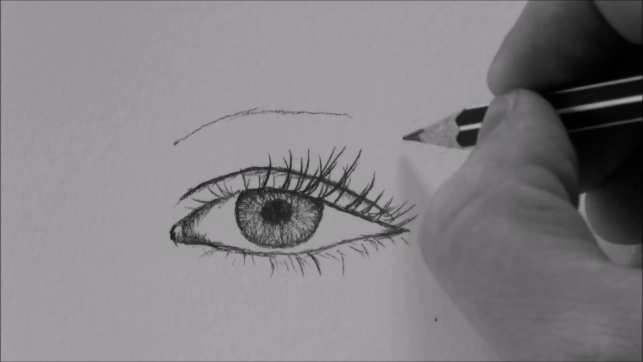 How To Draw an Eye in 7 minutes Step By Step - YouTube