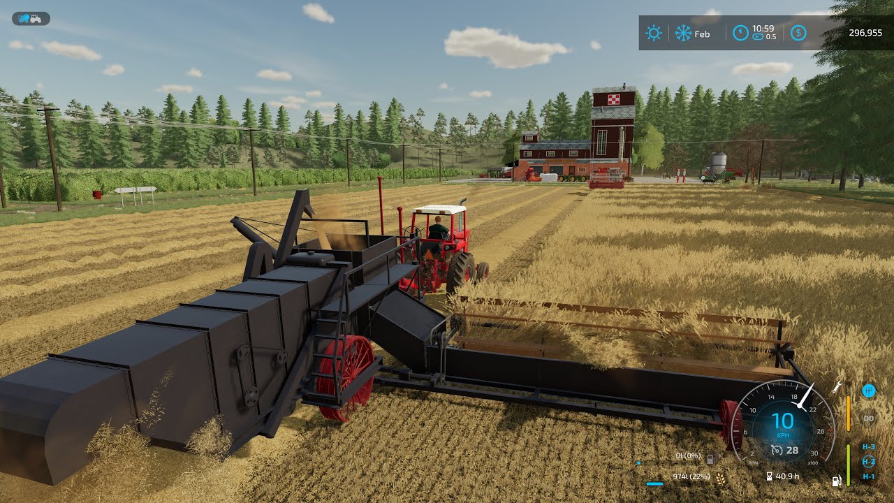 Farm Sim Saturday...Vintage Combine Special - YouTube