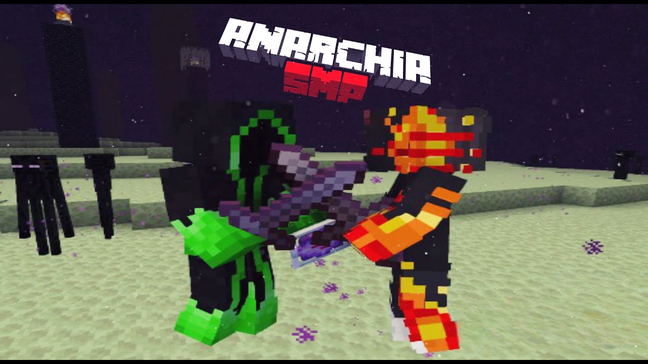 Pierwsza walka w endzie na Anarchia SMP! (Cactus SMP) - YouTube