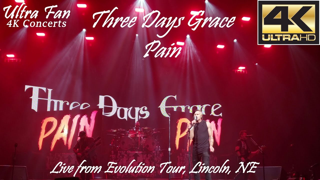 Three Days Grace - Pain Live from Evolution Tour Lincoln - YouTube