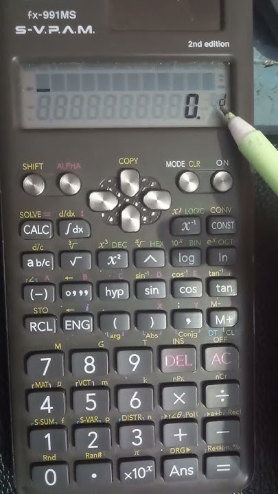 Decimal to binary conversion by calculator/calci fx 991ms/ how to convert decimal no. to binary ...