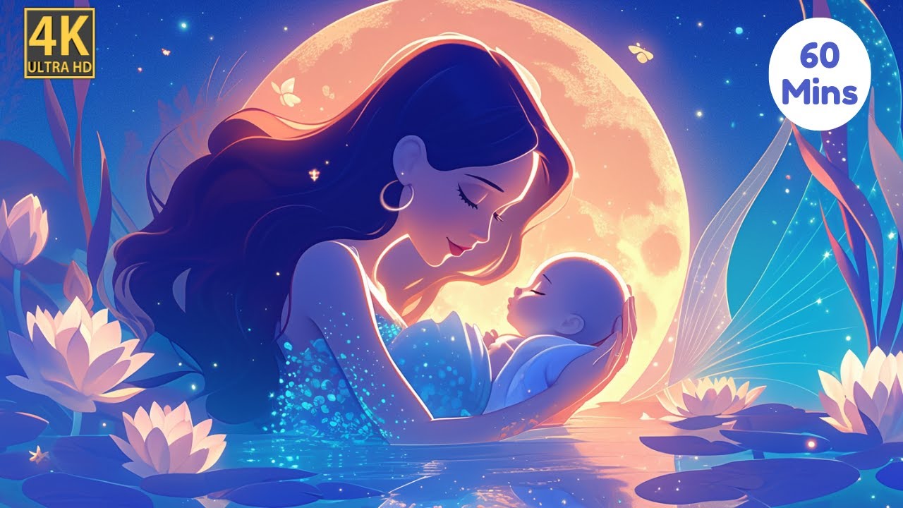 Soothing Lullaby with Shushing Sound & Gentle Ocean Waves Sound for A ...