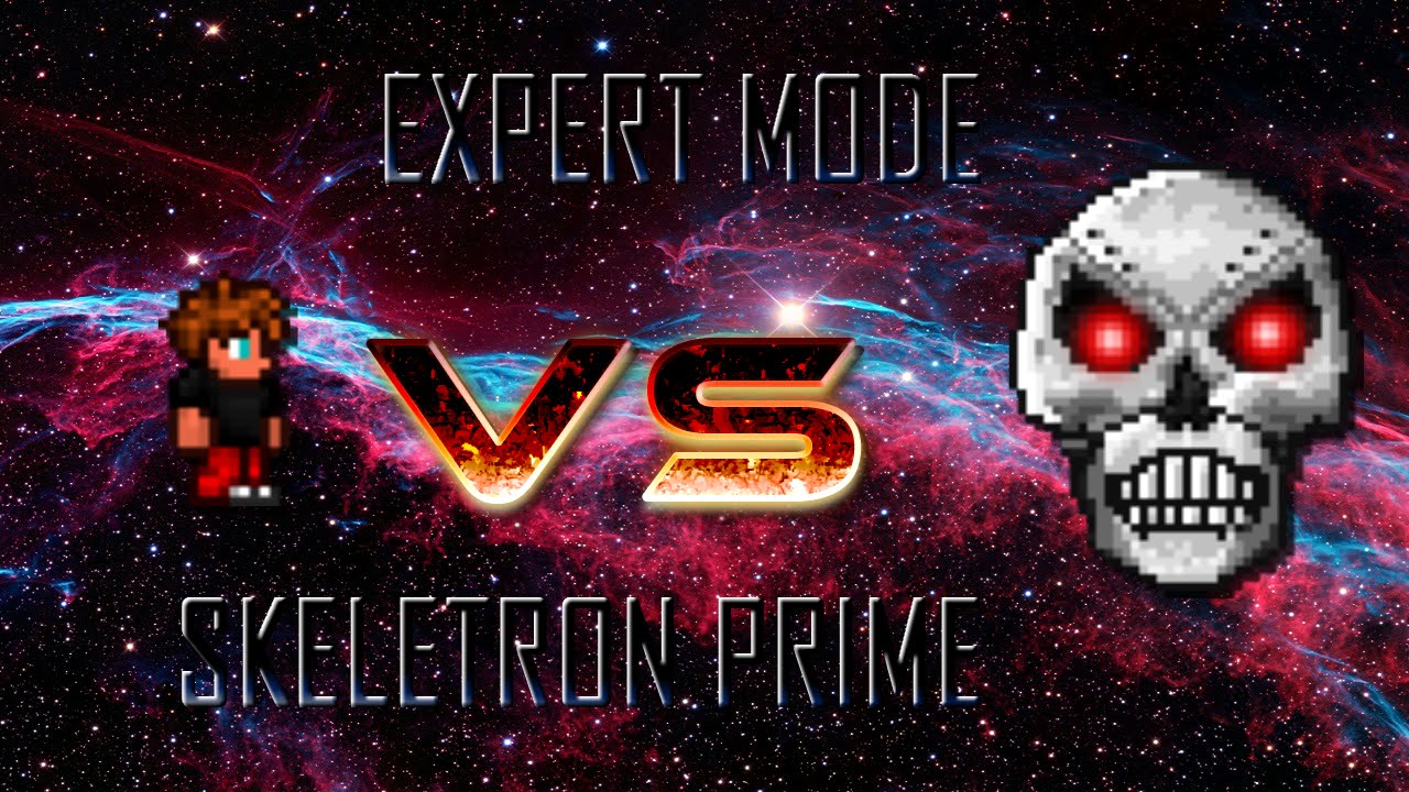 Terraria Skeletron Prime No Armor Expert Mode Boss Battle - YouTube