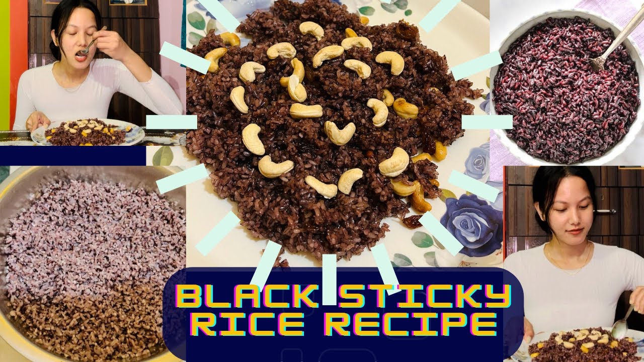 Easy and quick black sticky rice recipe || home style - YouTube