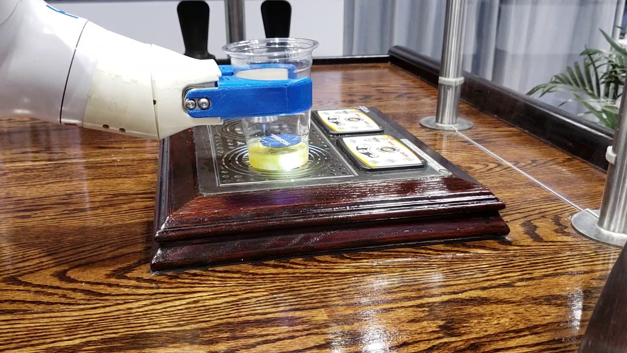 Yaskawa beer bot - YouTube