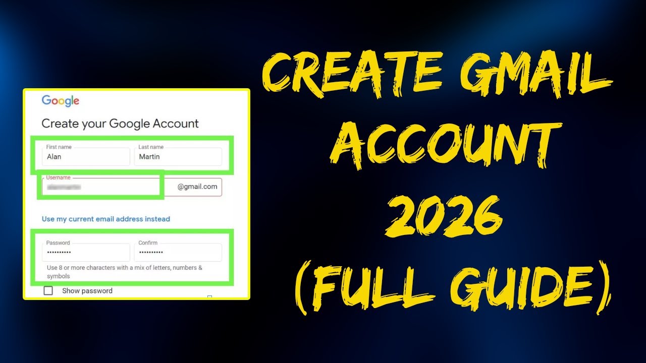 How to Create a Gmail Account 2026 (FULL GUIDE) - YouTube