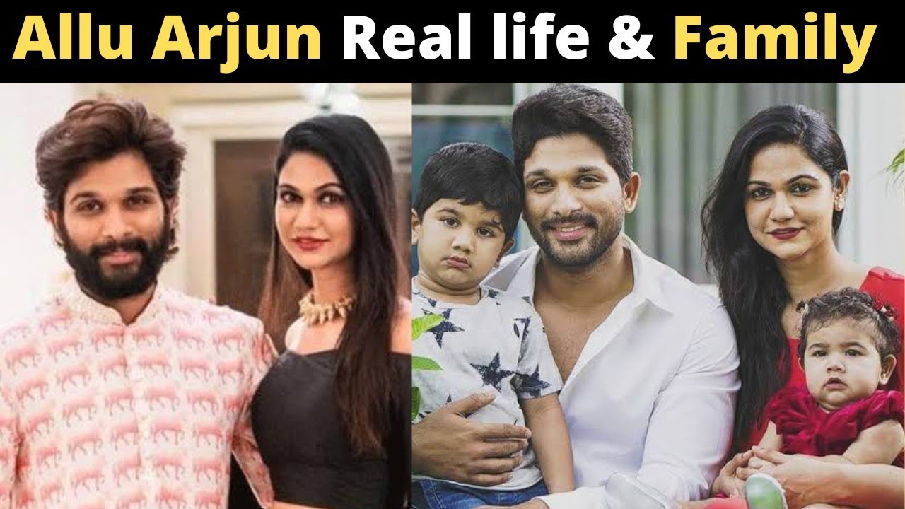 Allu Arjun Real life Wifi and Family ll Allu Arjun Real life Family ...