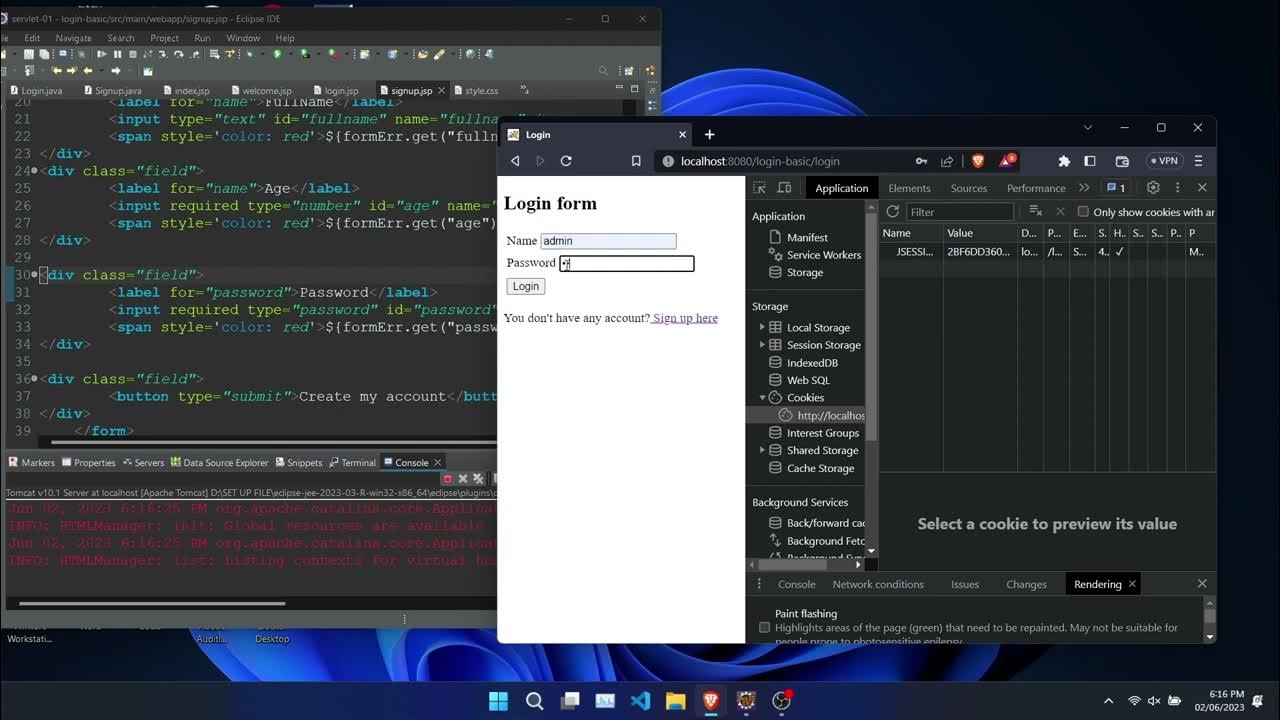 Java Servlet+JSP login form very basic - YouTube