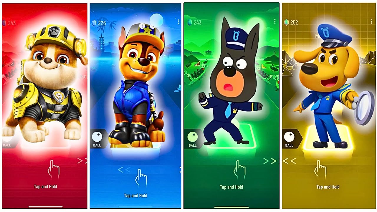 Police Officer 🆚 Sheriff Labrador 🆚 Rubble 🆚 Chase. Who is BEST? 🎶 ...