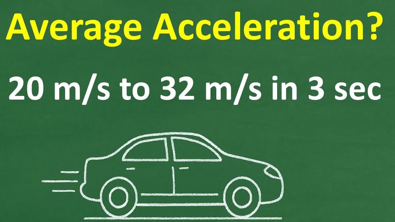 Car Accelerates 20 m/s to 32 m/s in 3 Seconds! Can You Find Its AVERAGE ...