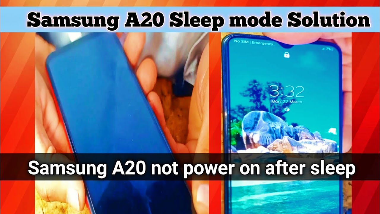 Samsung a20 sleep mode || Samsung A20 Power button Press Than Blank ...