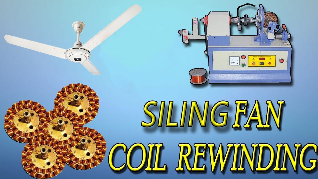 SLING FAN COIL AUTOMATIC REWINDING MACHINE. - YouTube