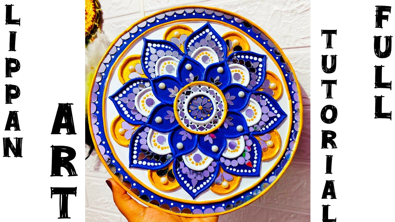 Easy Lippan Art DIY for beginners | Full Tutorial 💙 - YouTube