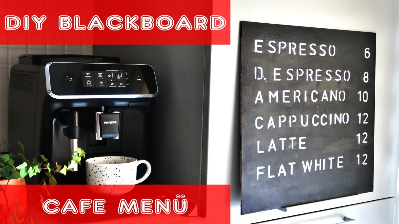 DIY BLACKBOARD CAFE MENU - YouTube
