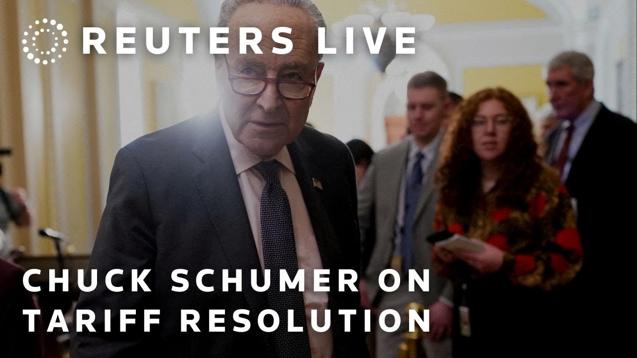 LIVE: Chuck Schumer on tariff resolution - YouTube